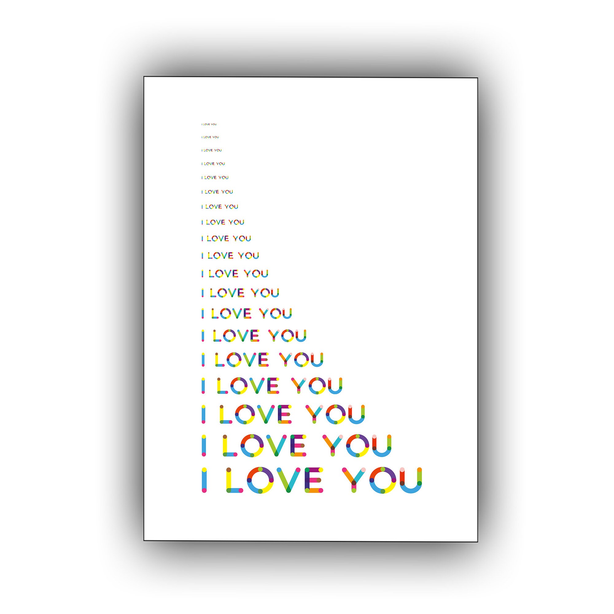 I Love You Word Art