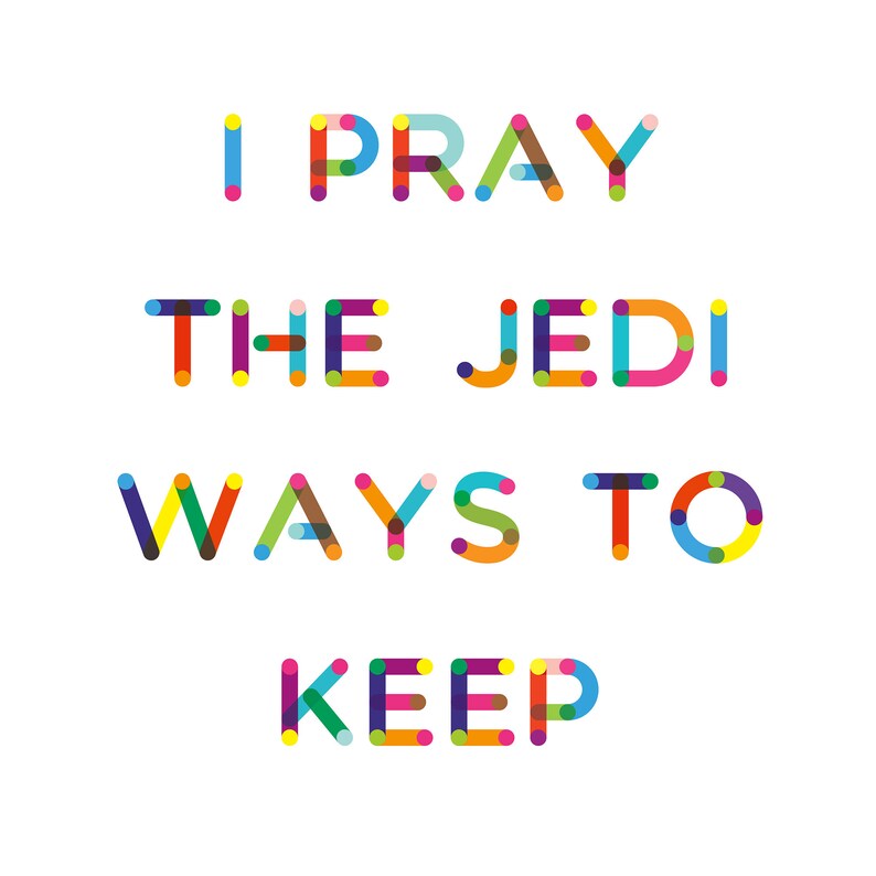 Jedi Prayer With Baby Yoda the Child Star Wars Art Digital Downloadable ...