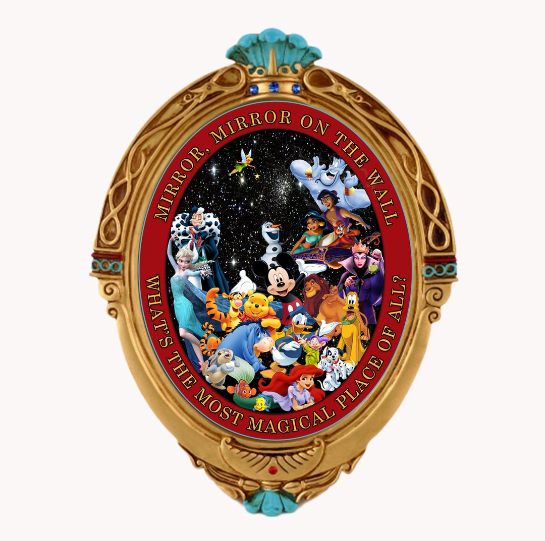 Disney Magic Mirror Featuring Disney World Iconic Characters | Digital ...