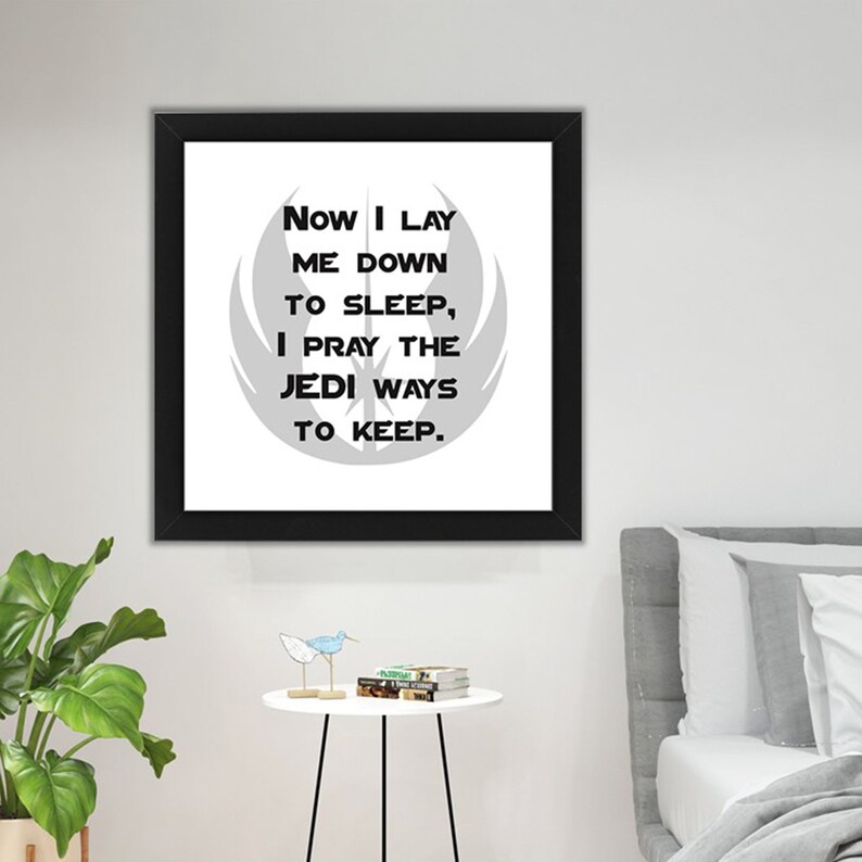 Star Wars JEDI Prayer Wall Decor Inspirational Saying - Etsy