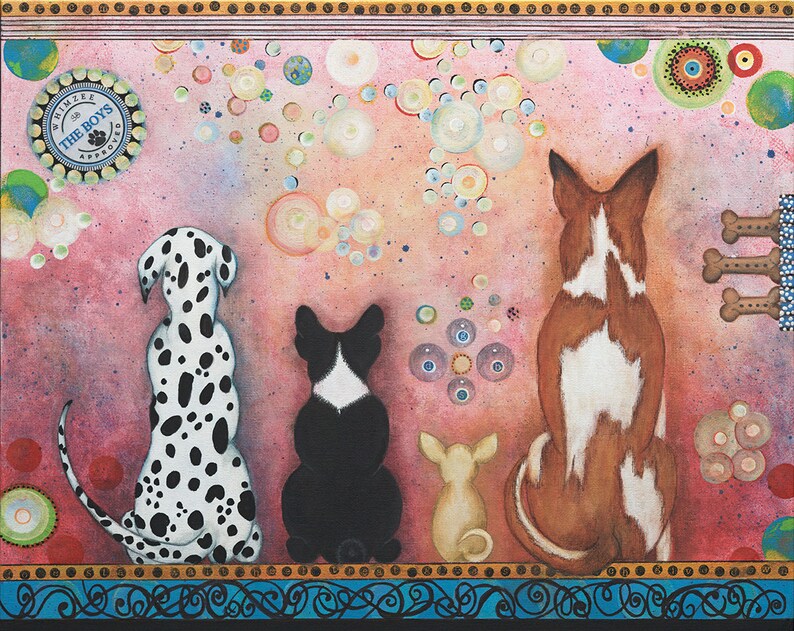 Whimsical Dog Art | Printable - Etsy