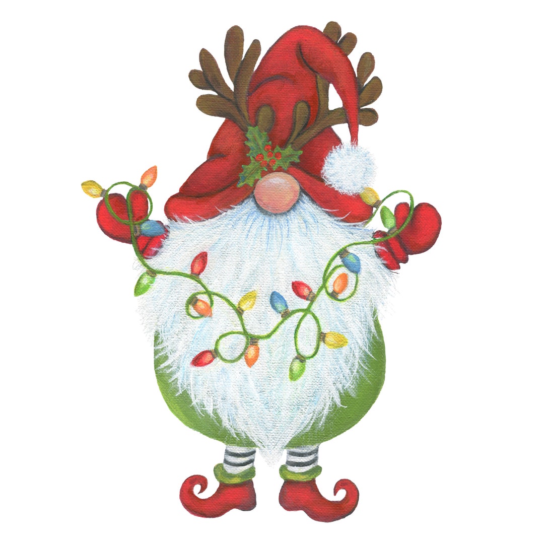 Holiday Christmas Gnome Art | Instant Download Printable Art Wall Decor ...