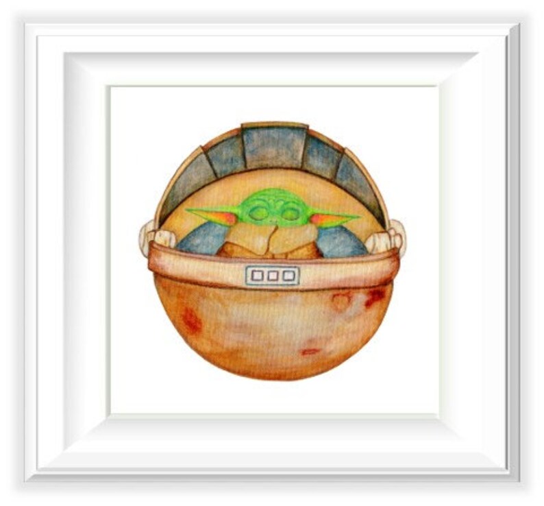 Jedi Prayer With Baby Yoda the Child Star Wars Art Digital Downloadable ...