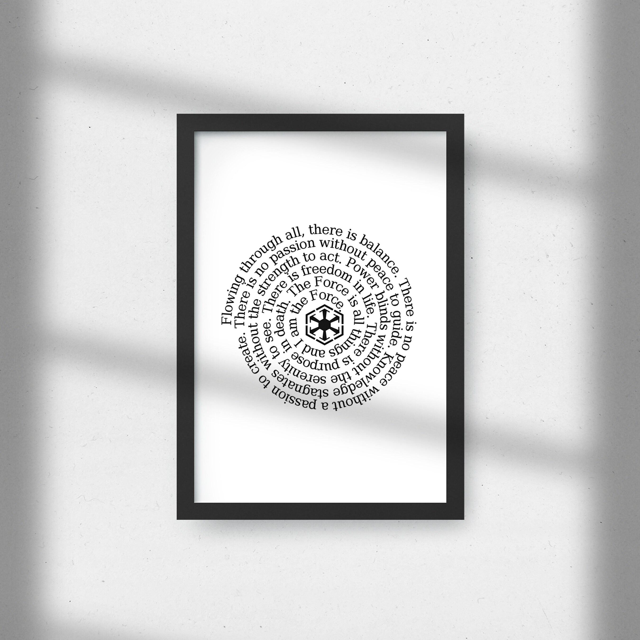 Star Wars Sith Creed Spiral Word Art Inspirational Saying - Etsy