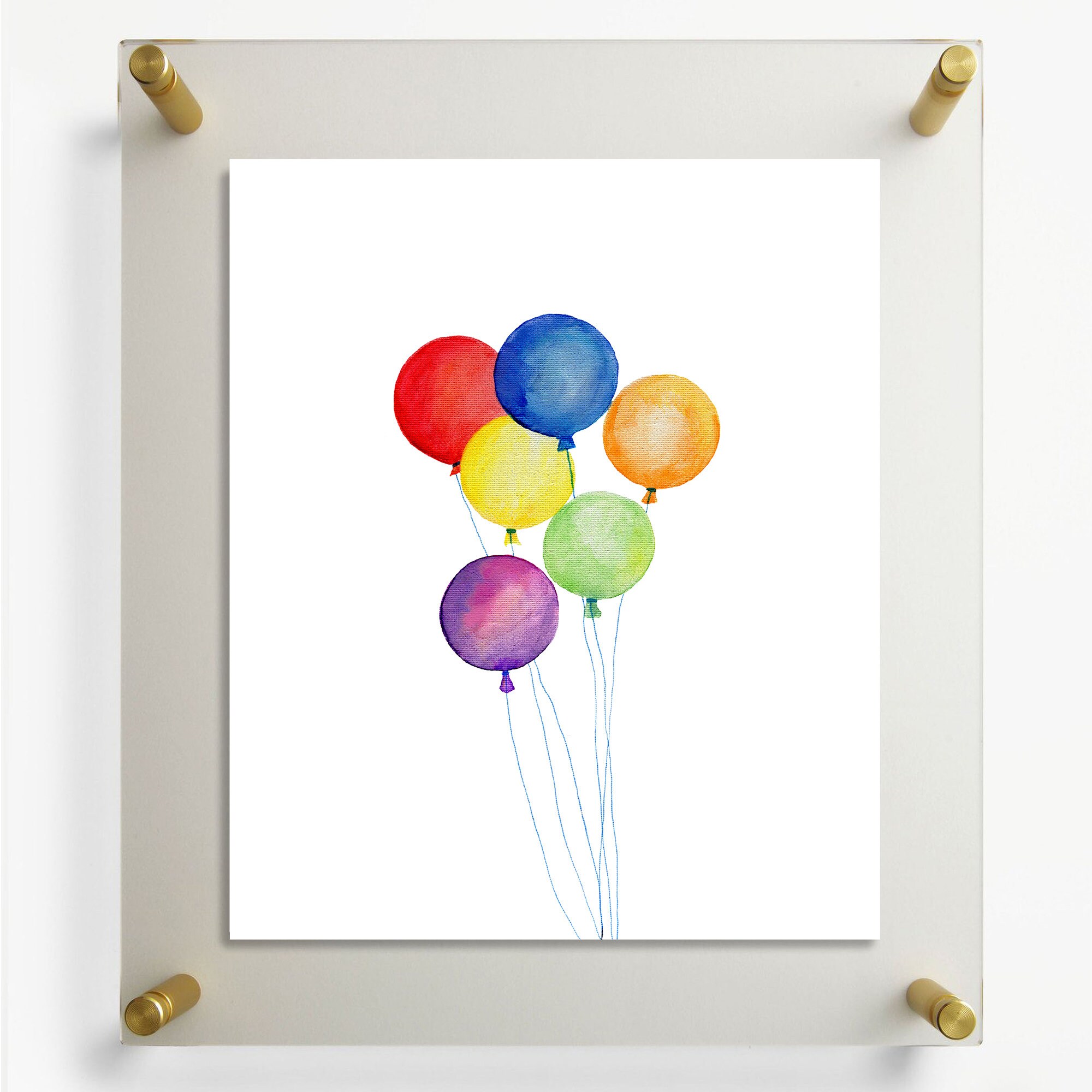 Rainbow Balloons Printable Birthday Wishes | Whimsical Downloadable ...