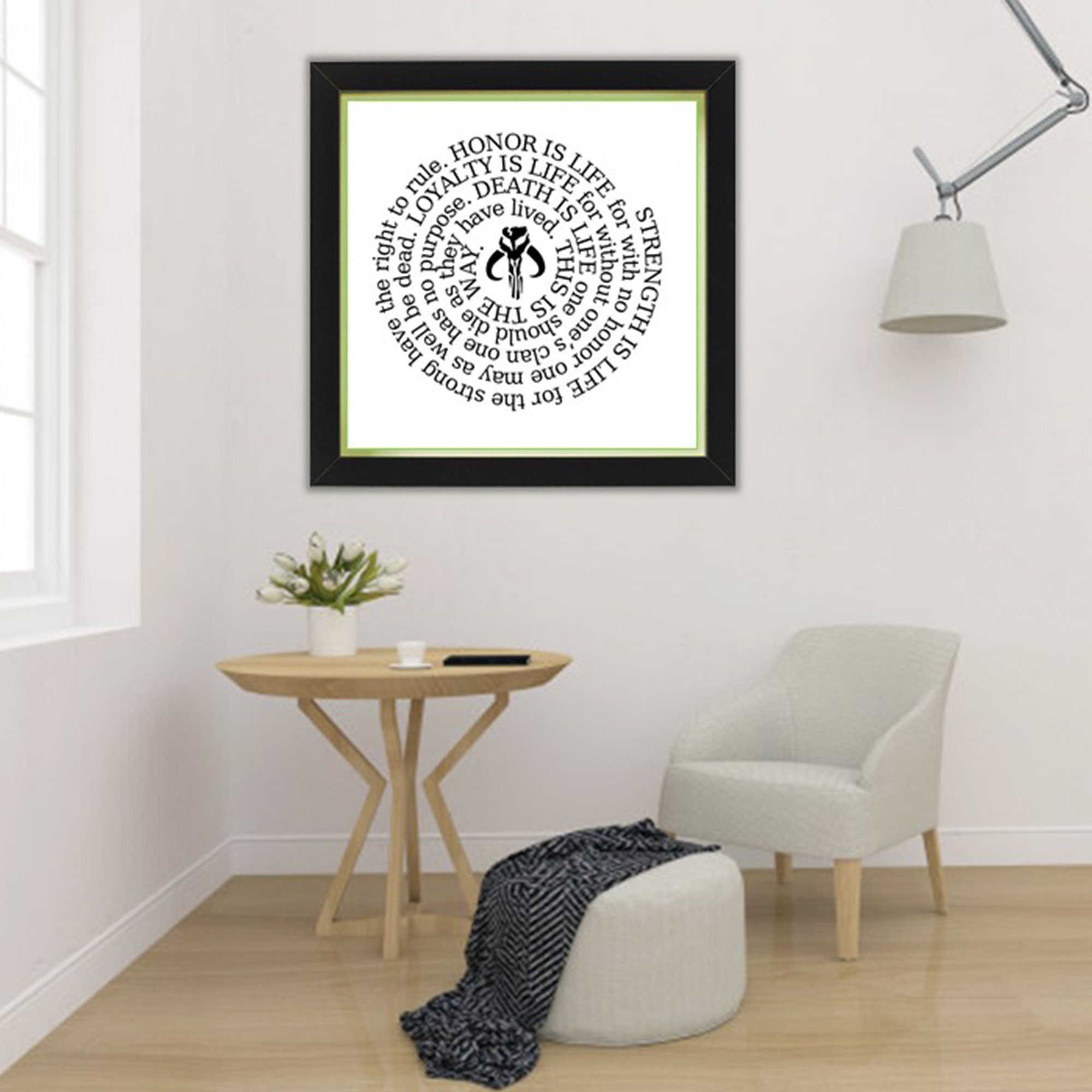 Star Wars Mandalorian Code of Honor Decorative Wall Art Inspirational ...