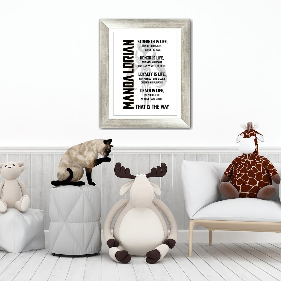 Star Wars Mandalorian Poster Code of Honor With Mandalorian Logo ...