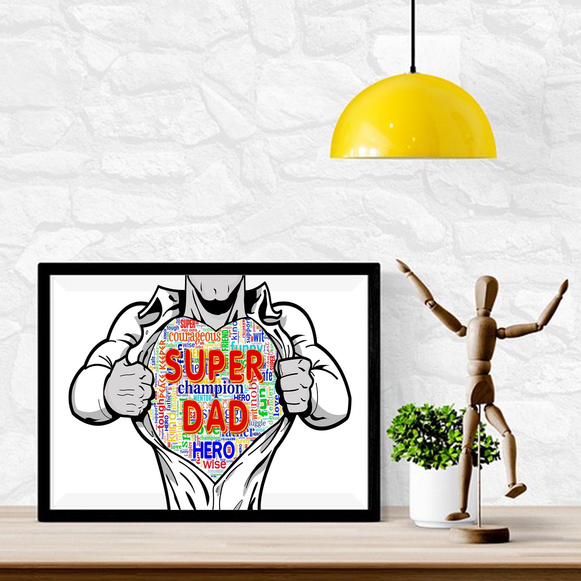 Happy Father's Day - Super Dad- Word Cloud Art | Downloadable Digital ...
