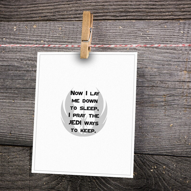 Star Wars JEDI Prayer Wall Decor Inspirational Saying - Etsy