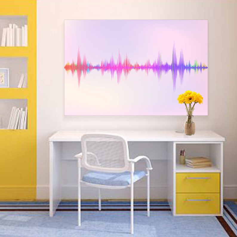 Beautiful Pastel Sound Wave Abstract Art | Downloadable Printable Wall ...