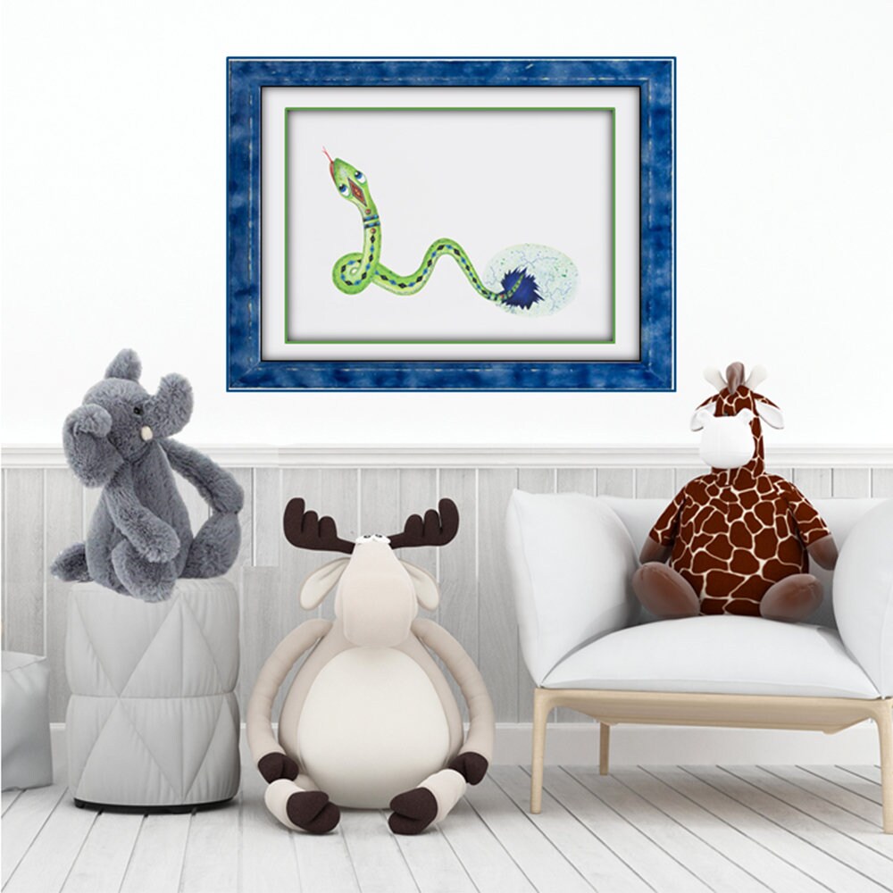 Whimsical Pet Snake Art Printable | Slitherton - Etsy