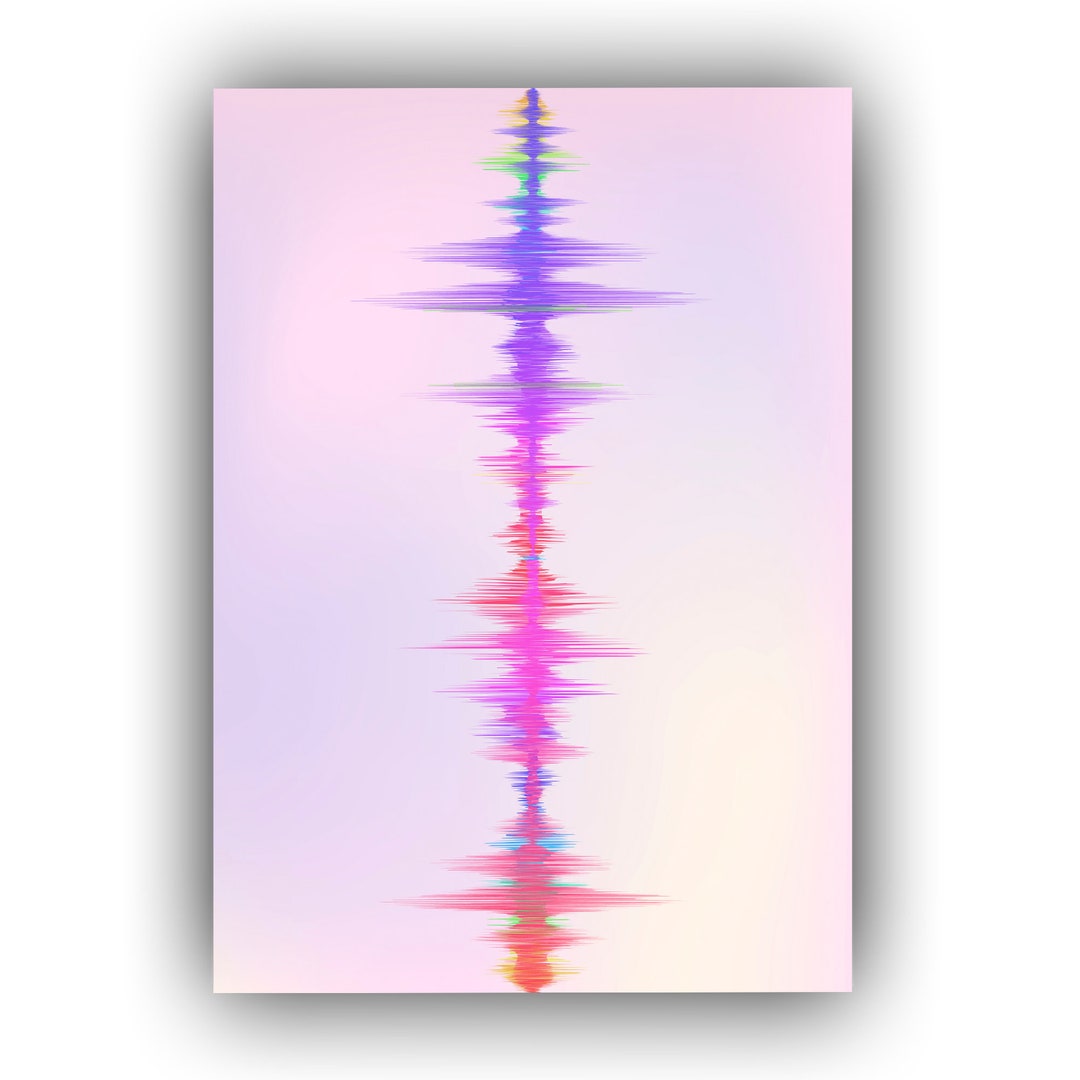 Beautiful Pastel Sound Wave Abstract Art | Downloadable Printable Wall ...