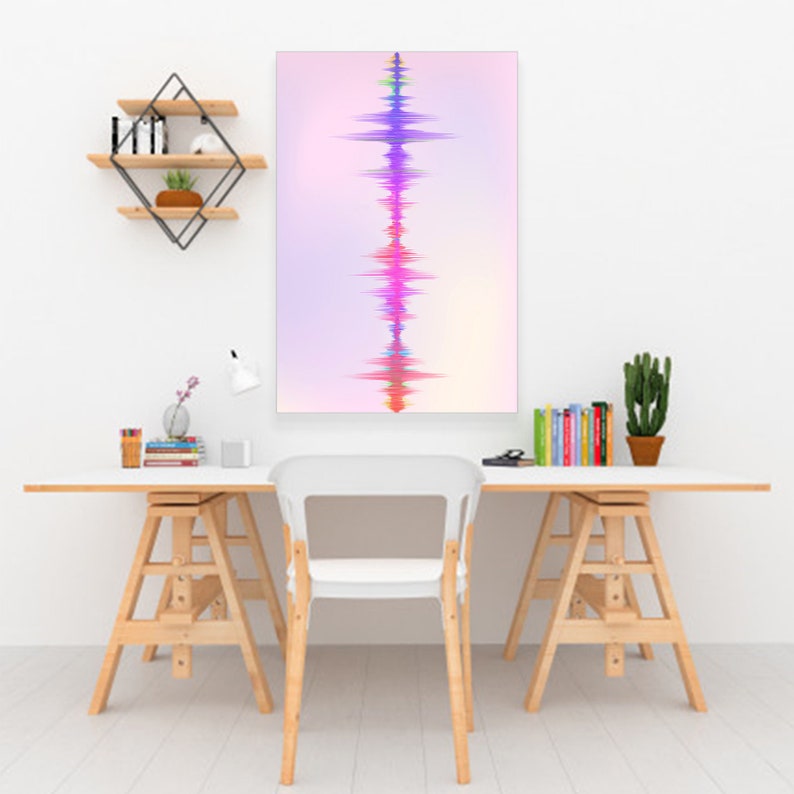 Beautiful Pastel Sound Wave Abstract Art | Downloadable Printable Wall ...