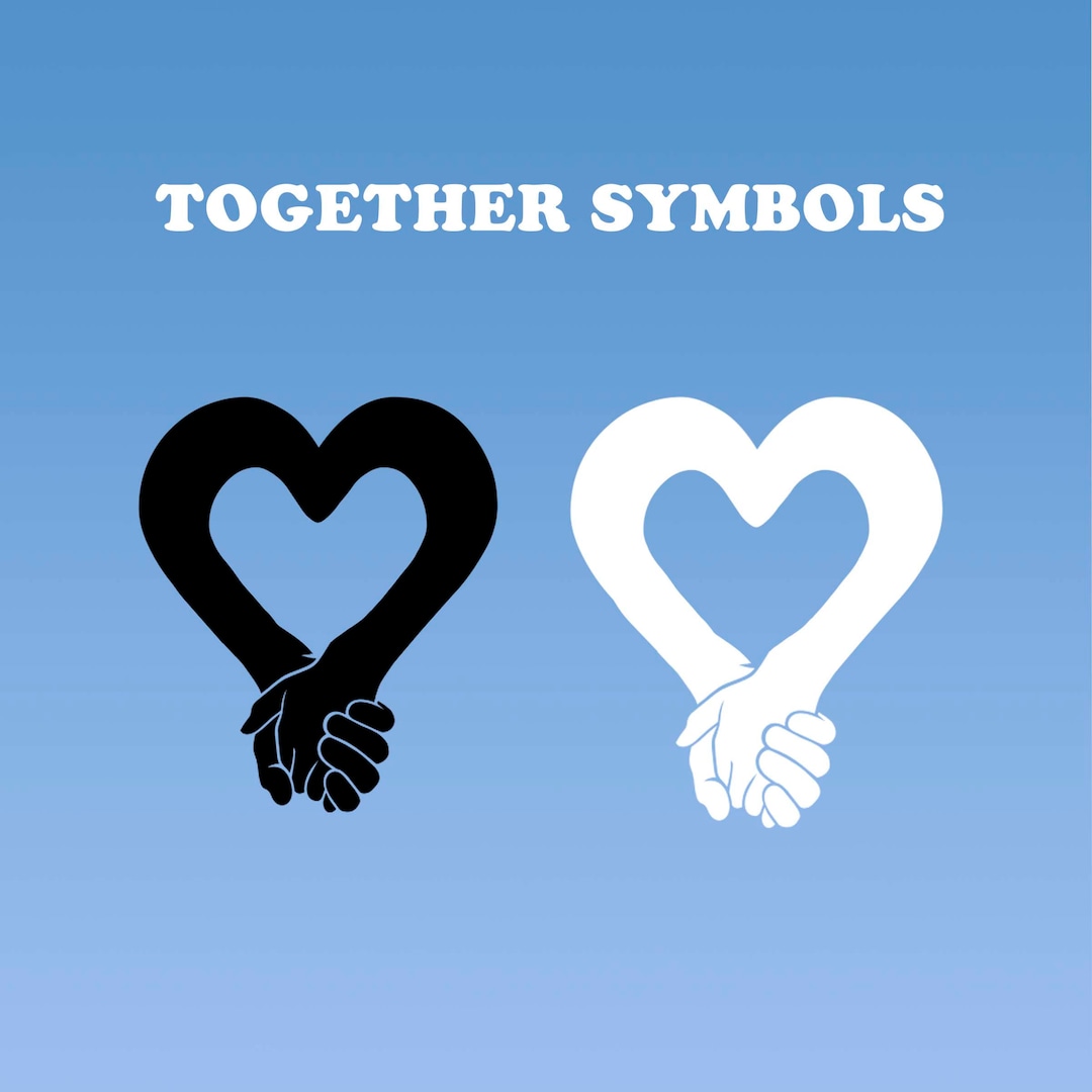 Together Logo PNG Icon Black and White Art Printables | Graphic Design ...