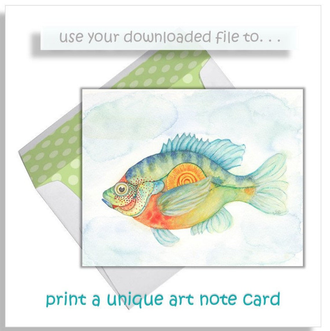 Watercolor Sunfish Wall Art | Instant Download Printable Wall Decor - Etsy
