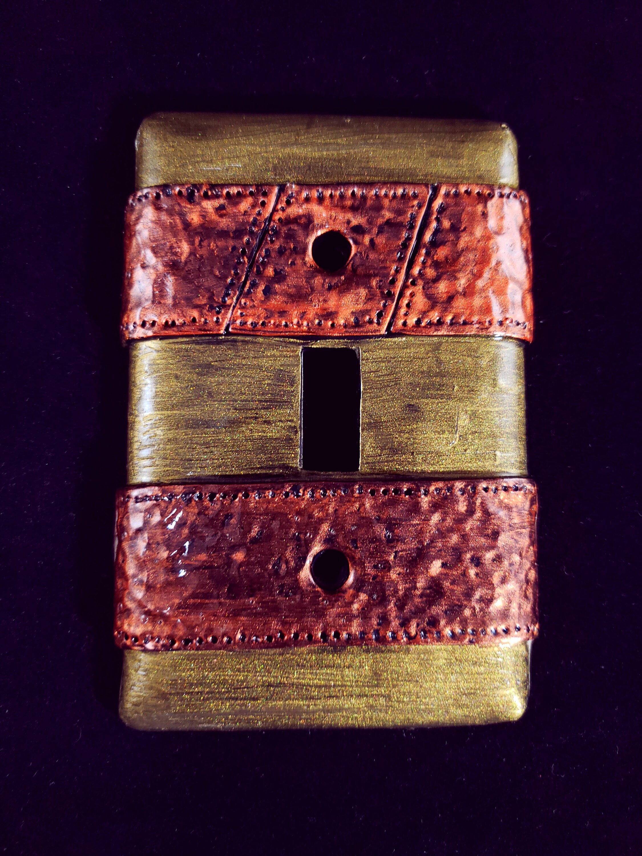 Copper and Bronze Look Switchplate Cover, Hand Made Sculpted - Etsy Israel