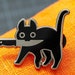 Black Knifecat Enamel Pin - Etsy