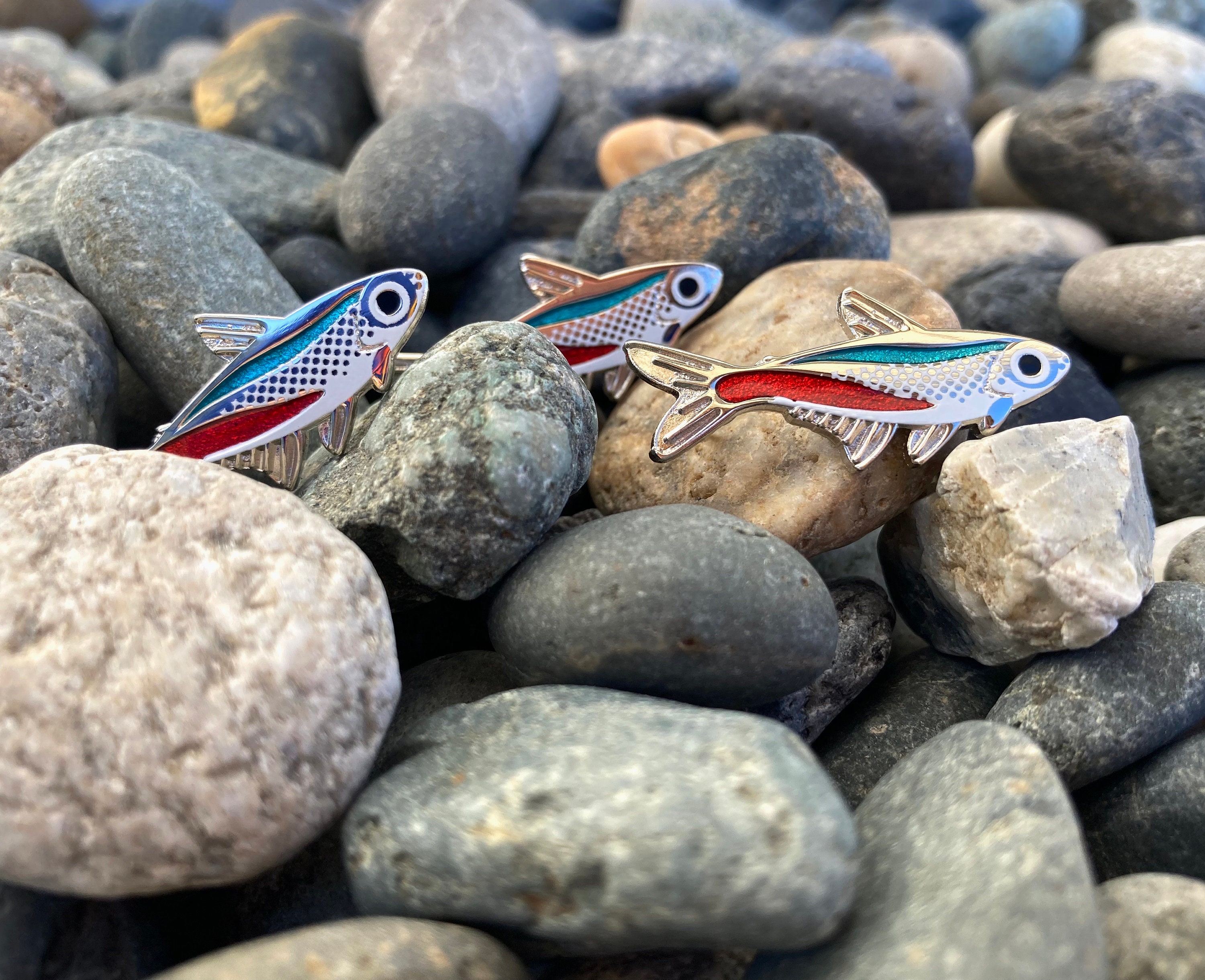 Neon Tetra Enamel Pin - Etsy