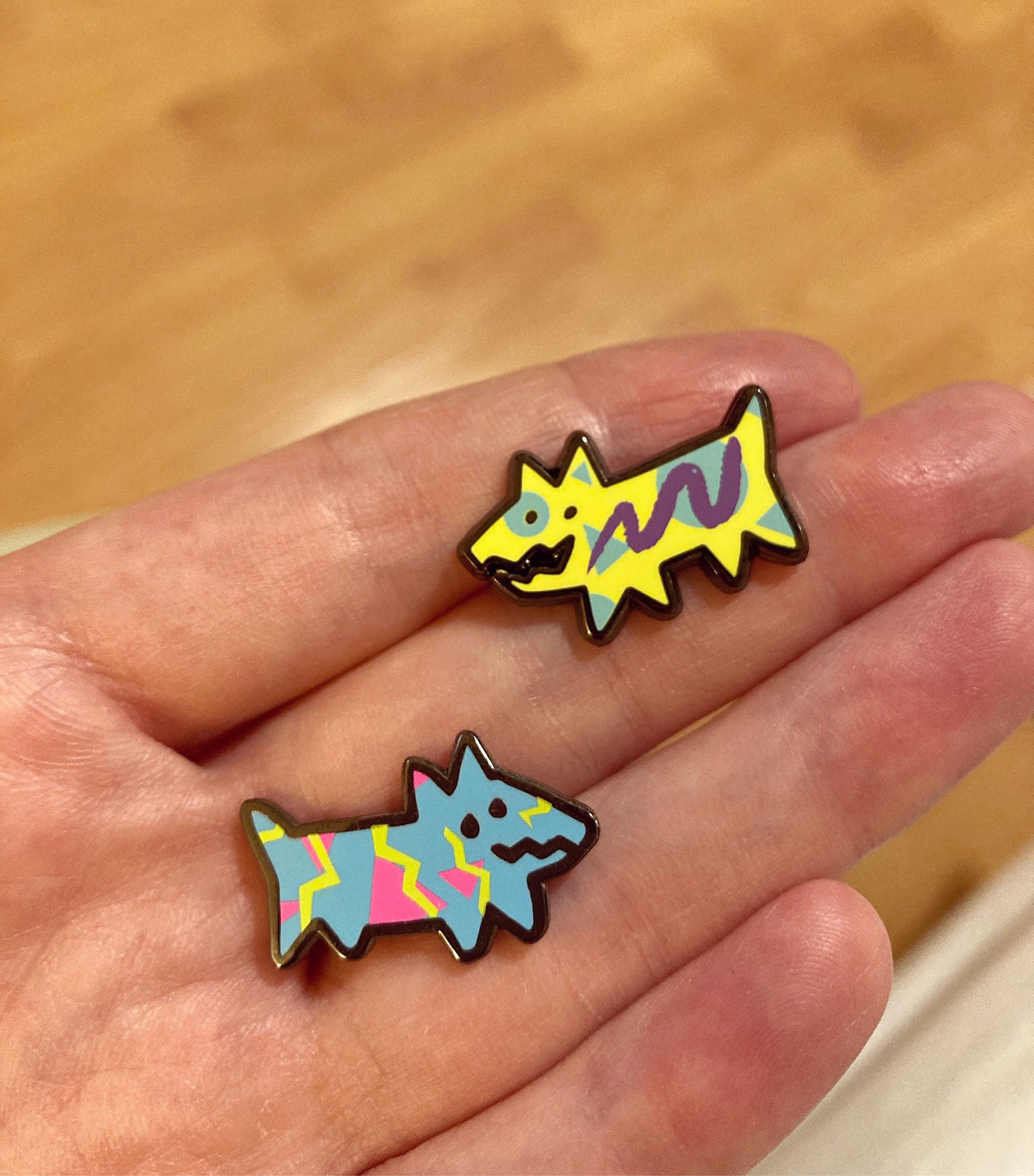 Tiny Radical Dog Pins | Etsy