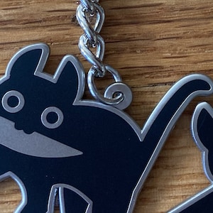 Knifecat Metal Keychain - Etsy