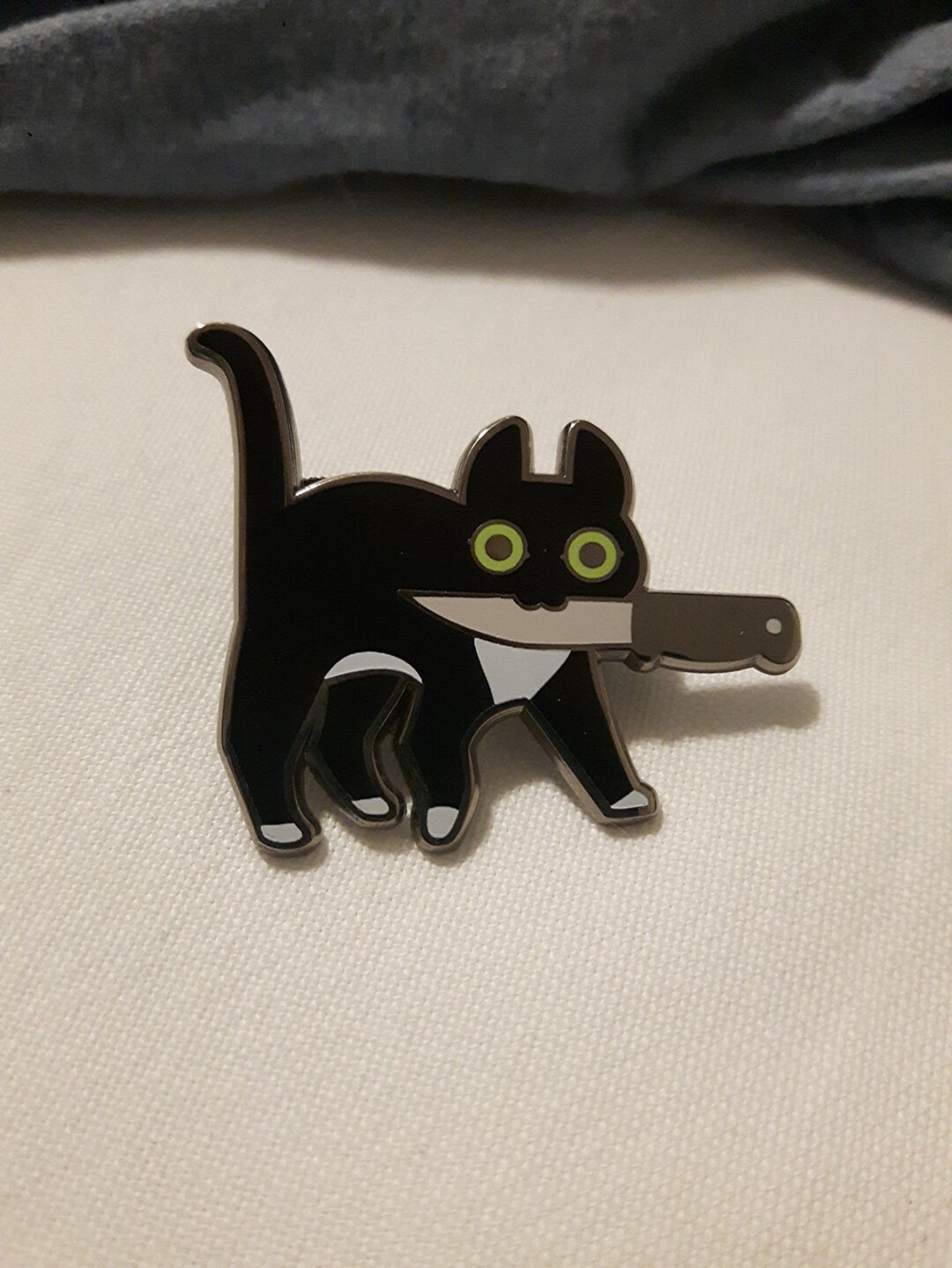 Full Tux Knifecat Enamel Pin - Etsy