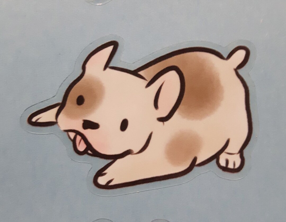 Playful Frenchie Transparent Sticker - Etsy