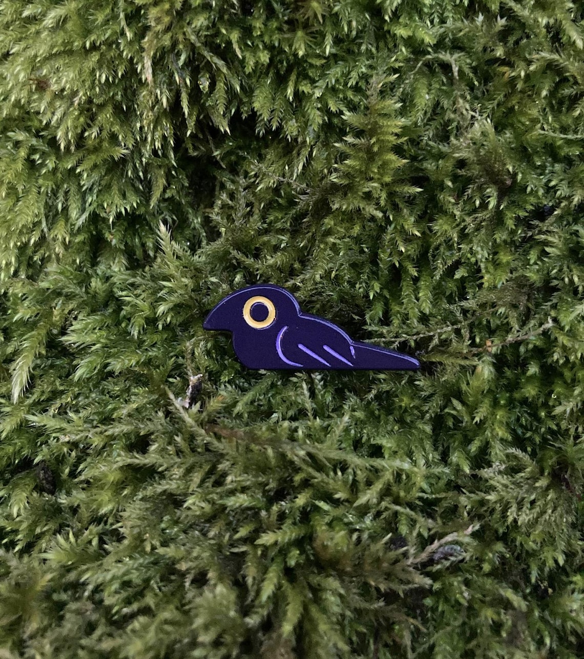 Tiny Resting Crow Pin - Etsy