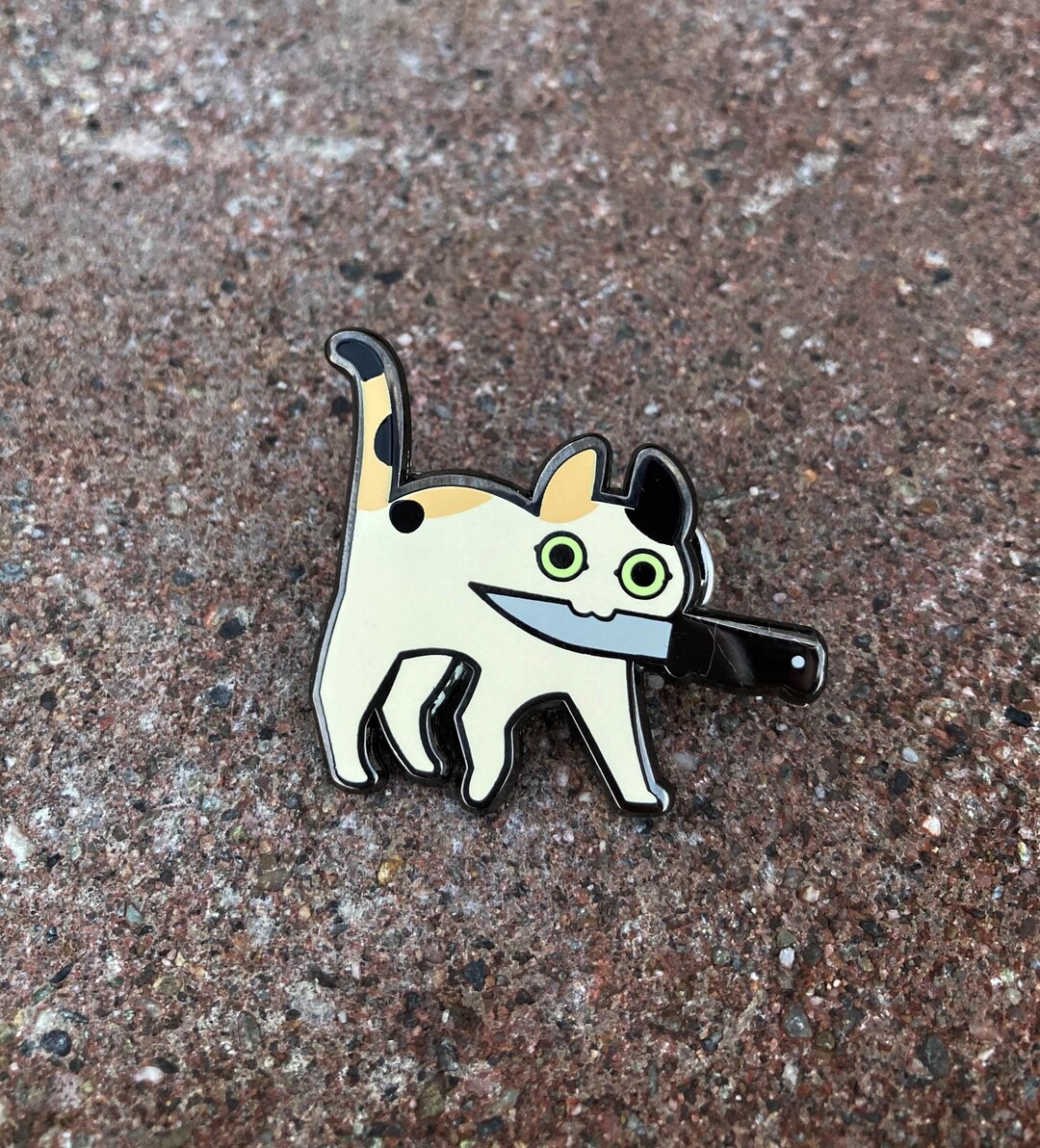 Calico Van Knifecat Enamel Pin - Etsy
