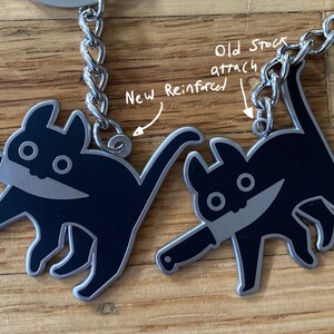 Knifecat Metal Keychain - Etsy