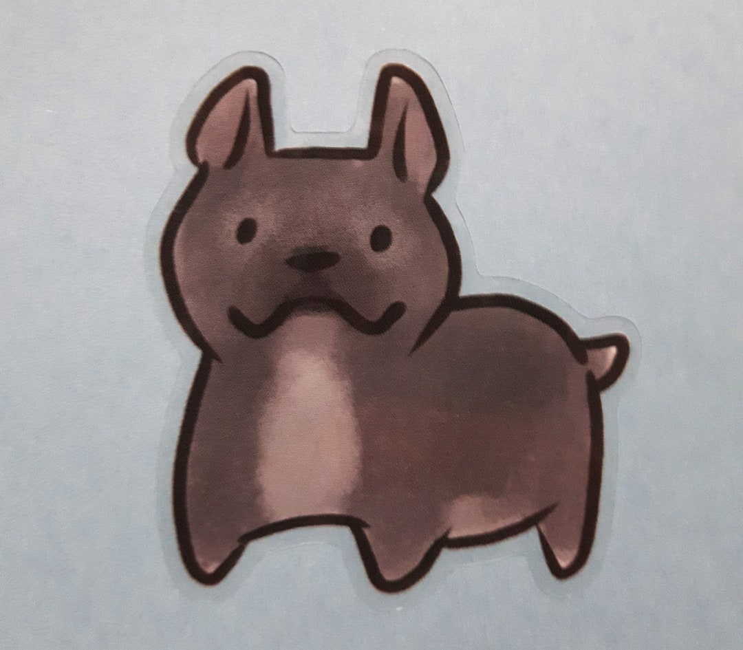 Standing Frenchie Transparent Sticker - Etsy