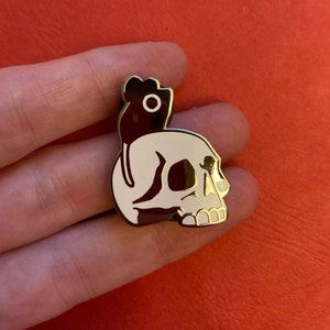 Skull Mouse Black Nickel Enamel Pin - Etsy