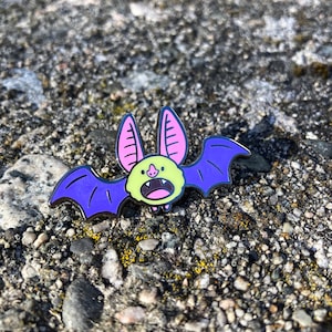 Screamin Bat Enamel Pin - Etsy