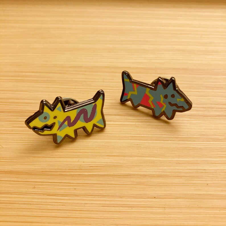 Tiny Radical Dog Pins | Etsy