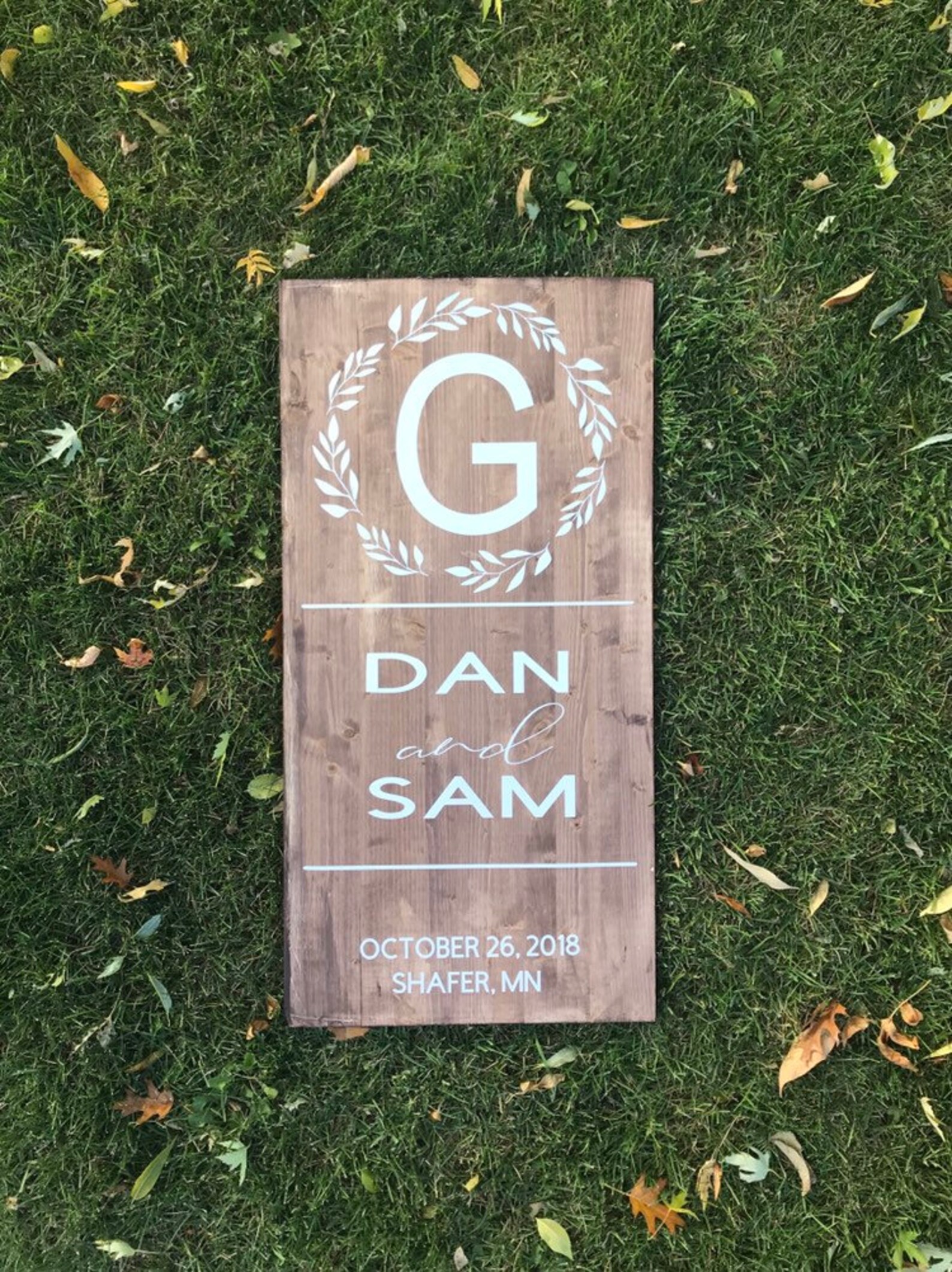 Custom Initial Wedding Sign - Etsy