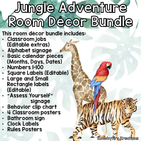 Jungle Classroom - Etsy