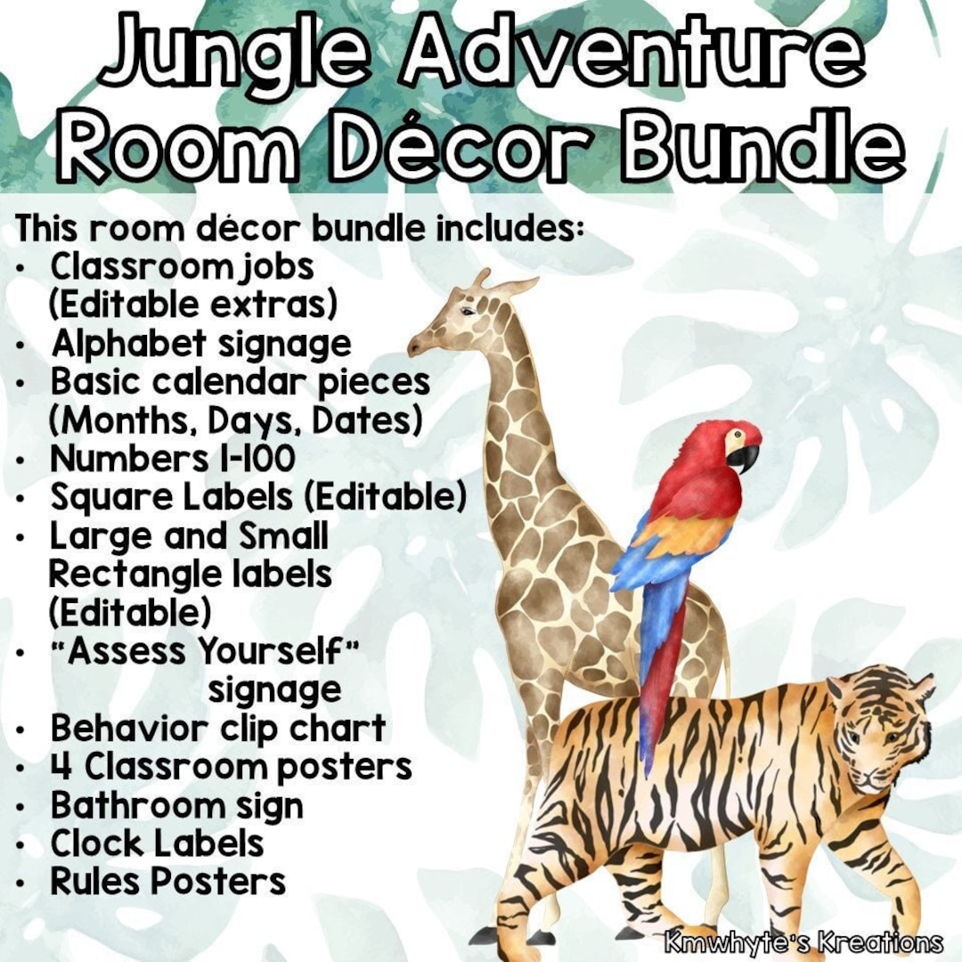 Jungle Adventure Room Décor Bundle - Etsy