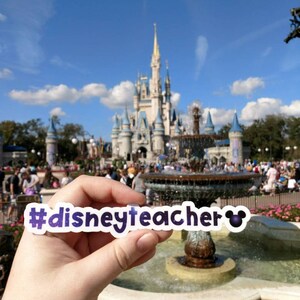 Disney Teacher Vinyl Sticker - Etsy