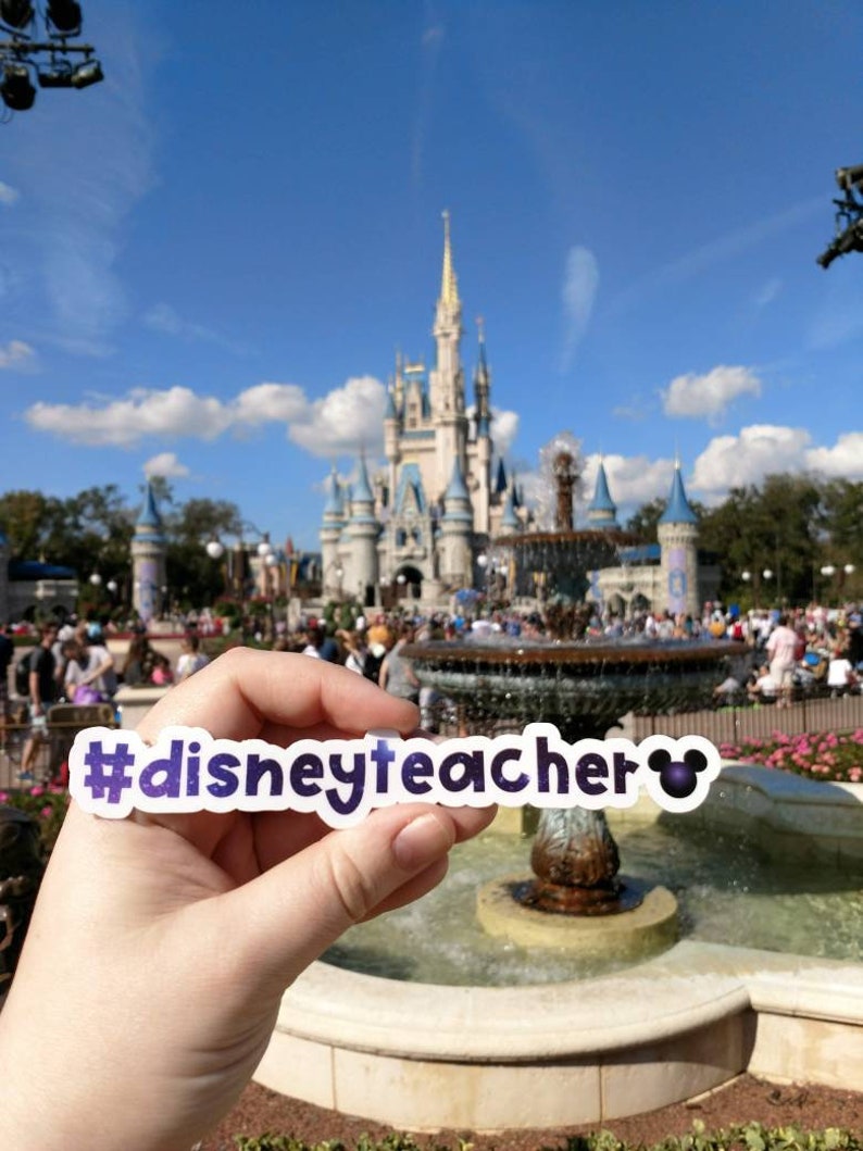 Disney Teacher Vinyl Sticker | Etsy