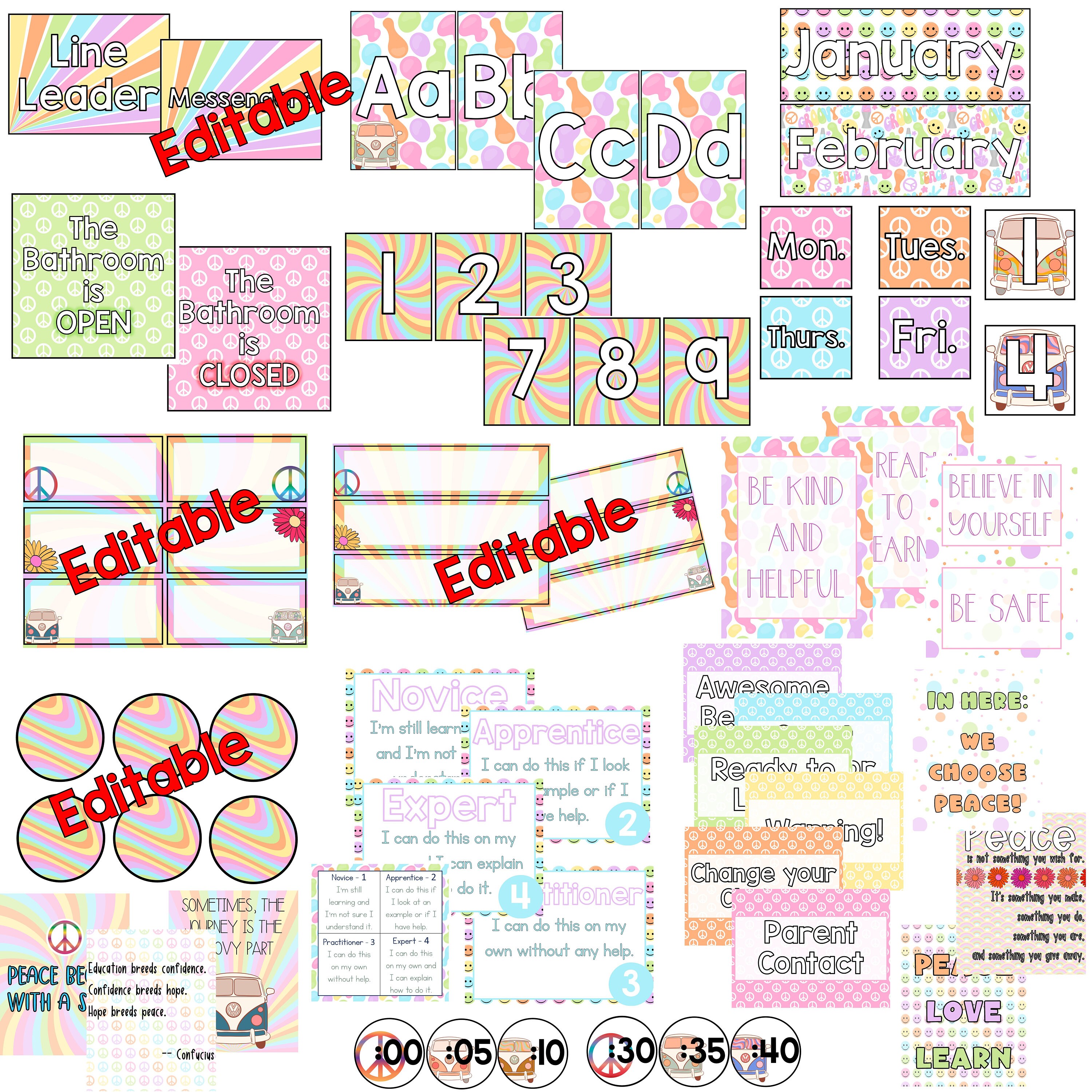 Peace Love Learn Room Décor Bundle - Etsy