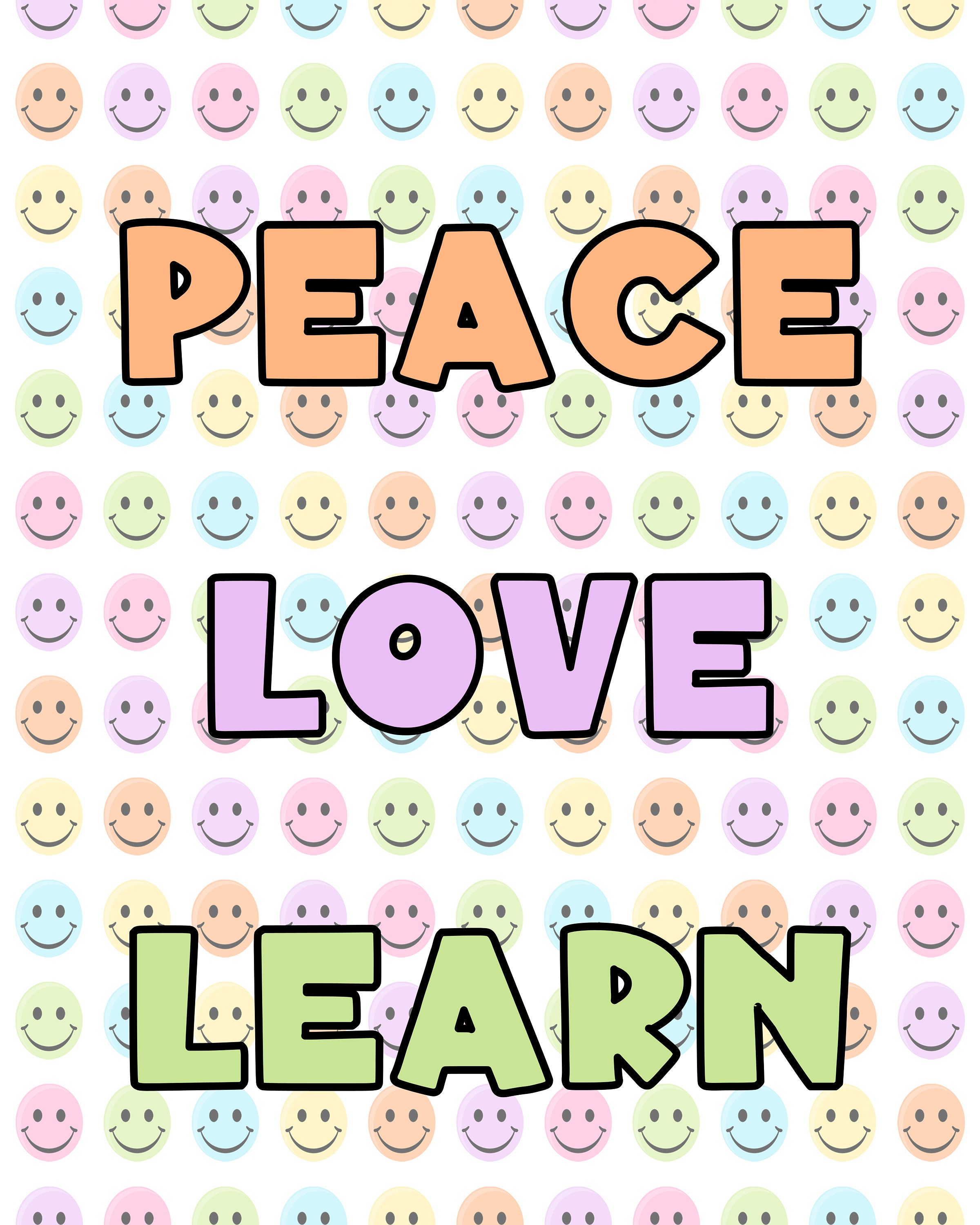 Peace Love Learn Room Décor Bundle - Etsy
