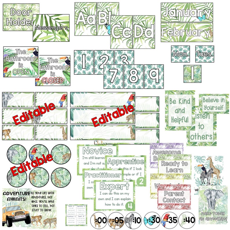 Jungle Adventure Room Décor Bundle - Etsy