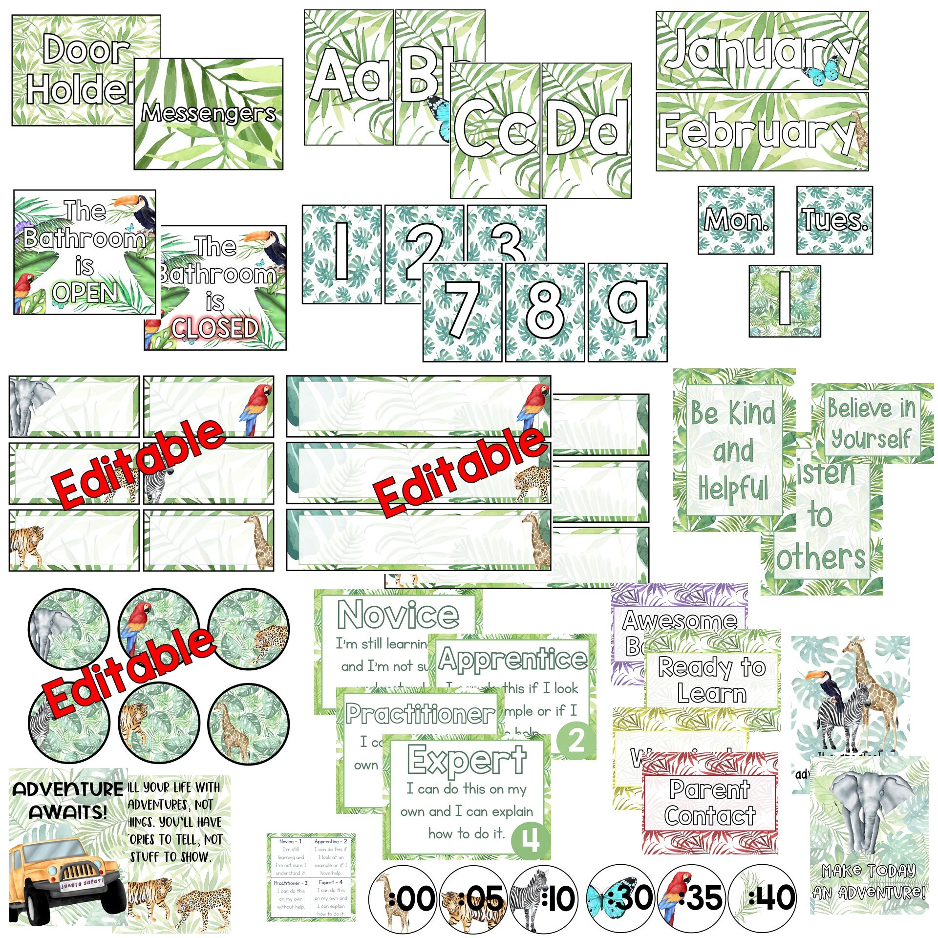 Jungle Adventure Room Décor Bundle - Etsy