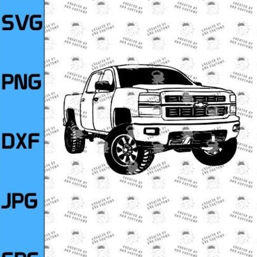 Lifted Silverado SVG Silverado SVG 4x4 Silverado digital - Etsy Ireland