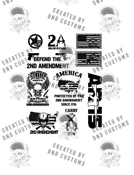 2nd Amendment SVG Digital Design Bundle. 50% Savings 10 | Etsy