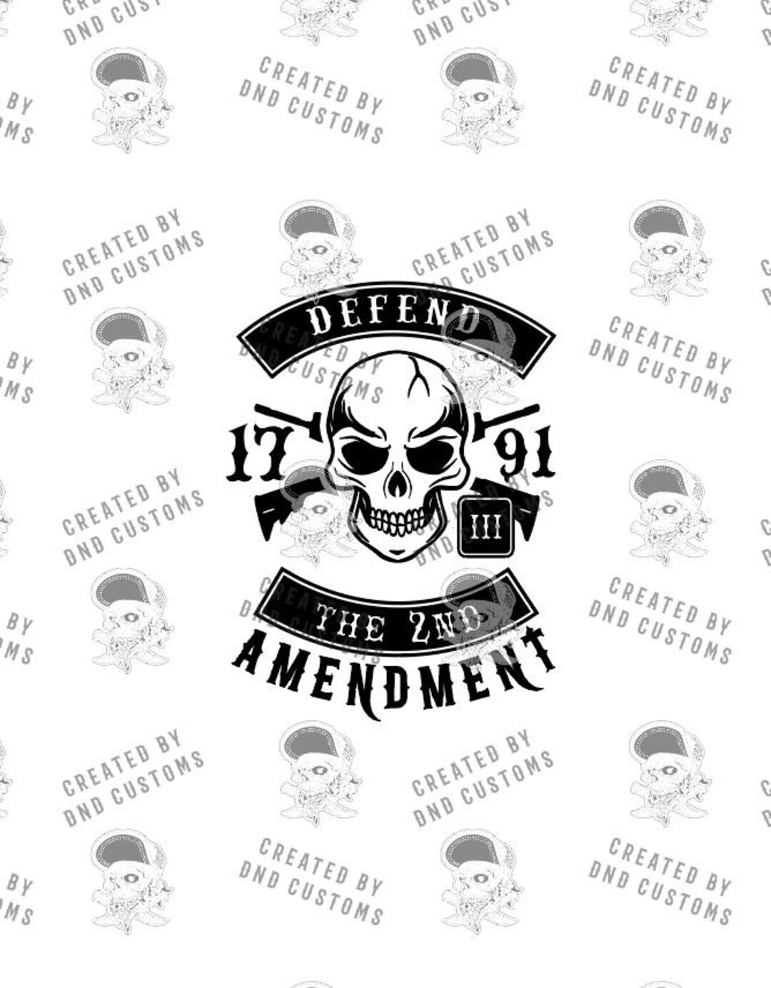 Motorcycle Rocker Defend the 2nd Amendment Digital Design. Support the ...