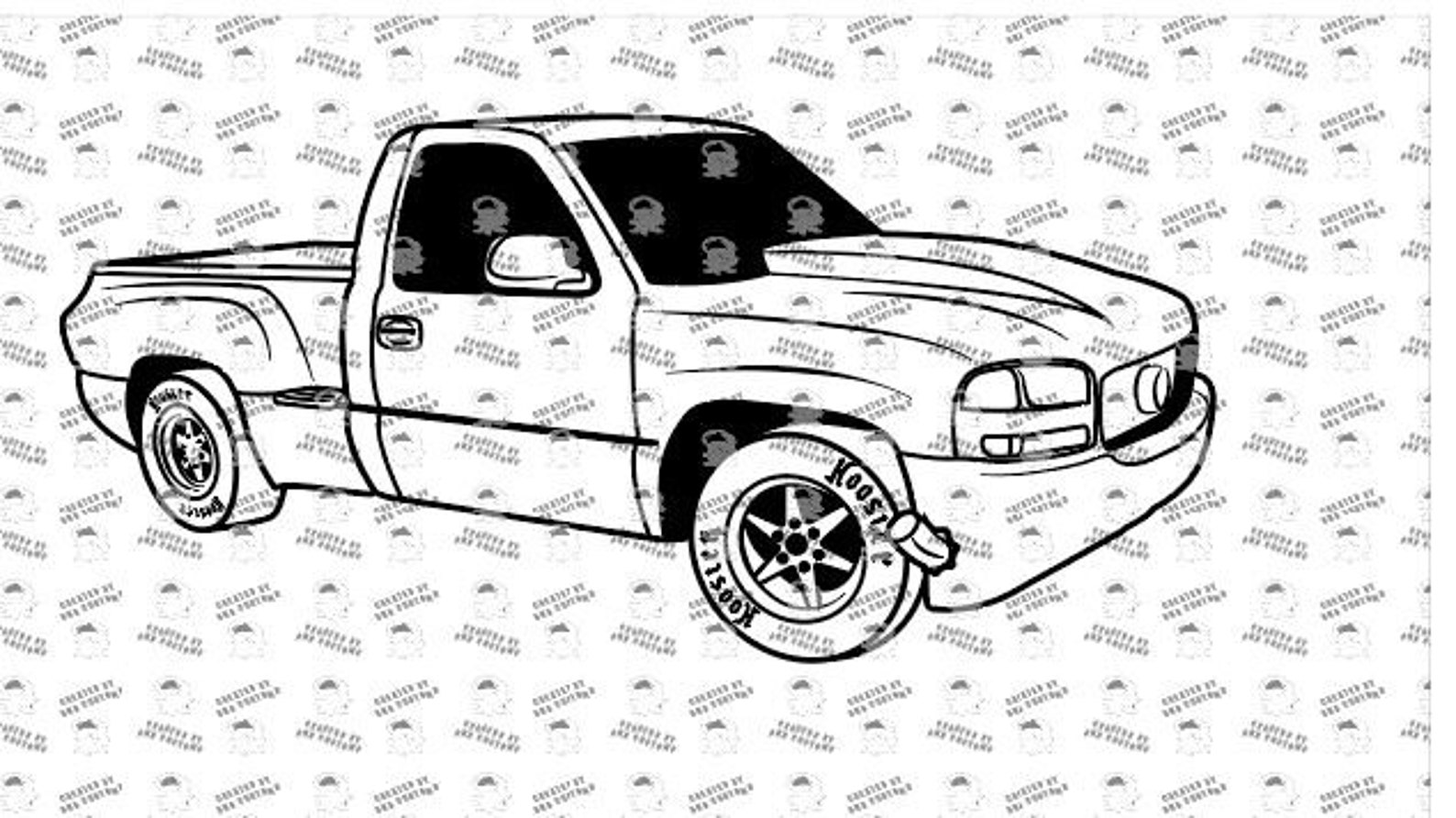 1997 GMC Sierra Race Truck (digital File Only) Svg, Eps, Dxf, Png - Etsy