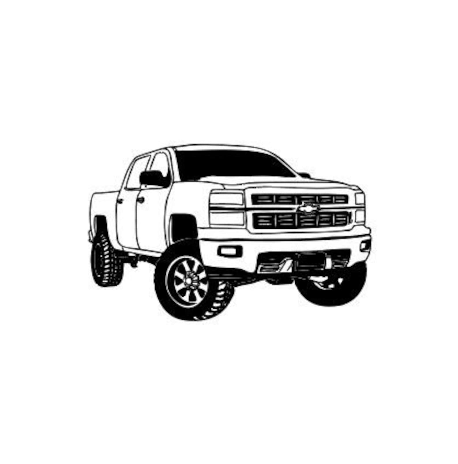 Lifted Silverado SVG Silverado SVG 4x4 Silverado digital | Etsy