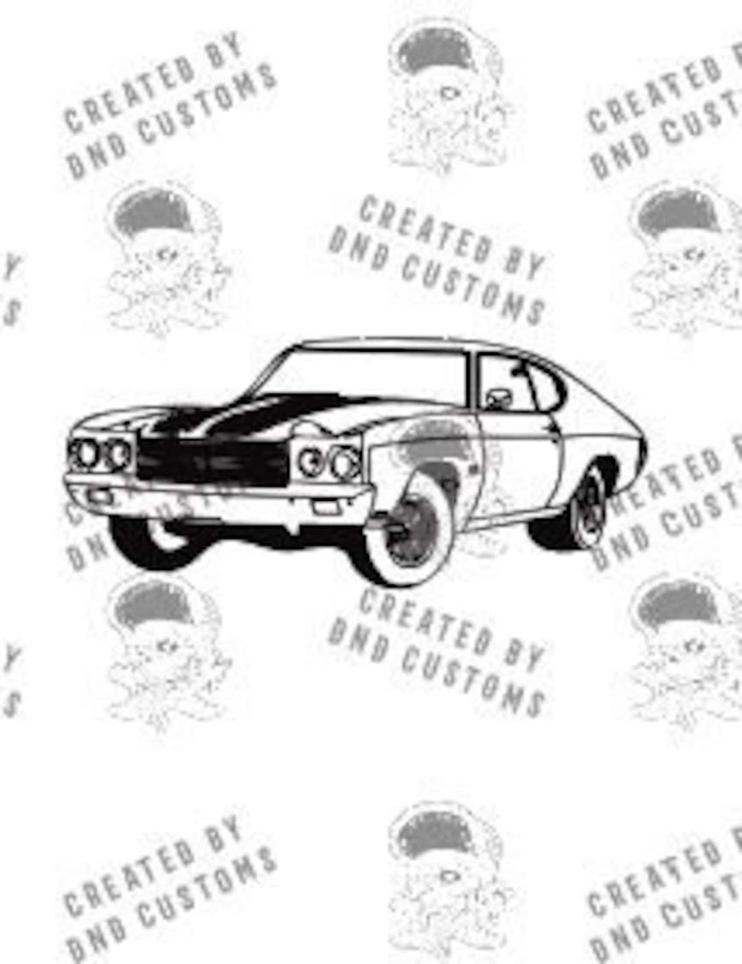 1970 Chevelle SS 454 SVG, Chevy Chevelle Svg, 1970 Chevrolet Chevelle ...