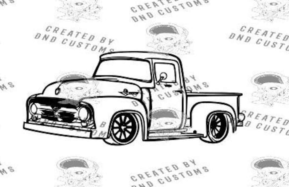 1956 Ford F100 Truck SVG, Truck SVG, Classic Truck SVG - Etsy UK