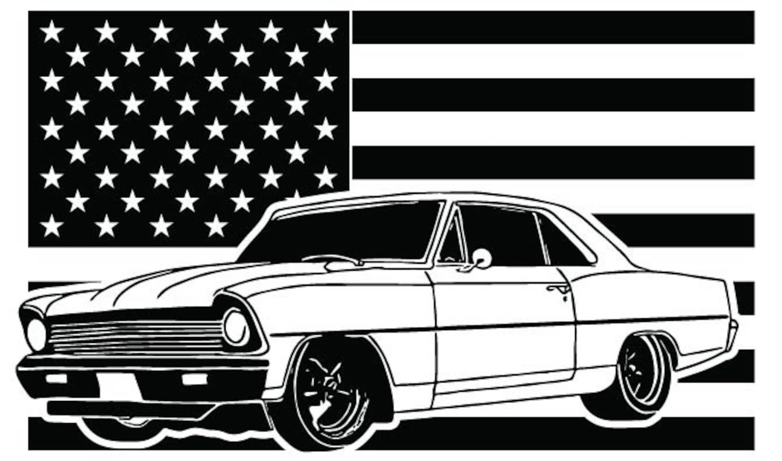 1967 II Nova Flag Svg, American Flag Svg, Nova SS, Nova SS Svg, Nova ...